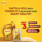 Buy Saffola Saffola Gold Refined Cooking oil Blended Rice Bran & Sunflower oil Helps Keeps Heart ...