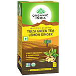Buy Organic India Green Tea Tulsi Lemon Ginger 25 Bags Online At Best ...