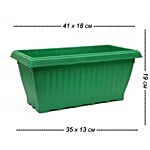 Buy Kr Rectangular Planter No 3 Upper 41X 18 Cm Bottom 35 X 13 Cm ...