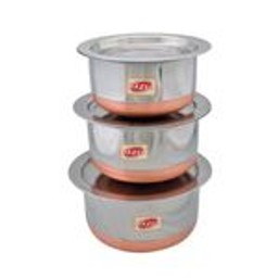 Buy Hazel Copper Bottom Tope With Lid S10 12 Stainless Steel Tope ...
