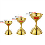 Buy Hazel Nanda Deep Brass Diya Oil Lamp Puja S7/S11/S15 - Golden ...