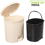 Buy Cello Classic Plastic Dustbin / Garbage Bin - Ivory Online at Best ...