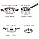 Buy Neelam Ss Cookware Set 4 Pcs Online At Best Price of Rs 1890 ...