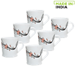 Buy LaOpala Chai/Opalware Coffee Cup Set - Regular, Scarlet Blooms ...