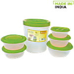 Buy Princeware Storage Plastic Container Set - Transparent, Green ...
