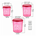 Buy Asian Stylo Storage Container - Pink, Plastic, Printed, Round ...