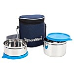 Buy Signoraware Lunch Box - Stainless Steel, Classic, Blue Online at ...