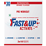 Buy Fast&Up Activate Pre Workout Effervescent Tablets - Orange Flavour ...
