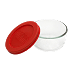 Buy Pyrex Borosilicate Glass Baking Round Storage With Red Lid Online ...