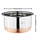 Buy bb home Stainless Steel Tope/Patila - No.14, Copper Bottom Online ...