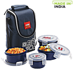 Buy Cello Max Fresh New Click Plastic Lunch Box/Tiffin Box - Blue ...