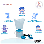 Buy Prozo Plus Steam Inhaler Vaporizer, 3-in-1 Cough Steamer Cum ...