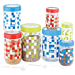 Buy Cosmo Liza Storage Containers - Assorted Colour, Plastic, Floral ...