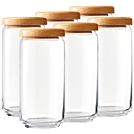 Buy Ocean Pop Jar with Wooden Lid Set - Transparent, B02526 W Online at ...