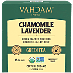 Buy Vahdam Chamomile Lavender Green Tea Bags - Calming Tea For Sleep ...