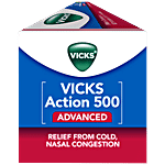 Buy Vicks Action 500 Tablet - Advanced, Provides Relief From Cold ...