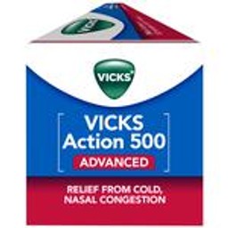Buy Vicks Action 500 Tablet - Advanced, Provides Relief From Cold ...