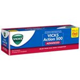 Buy Vicks Action 500 Tablet - Advanced, Provides Relief From Cold ...