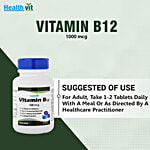 Buy Healthvit Vitamin B12 Methylcobalamin 1000 mcg Tablets - Produce ...