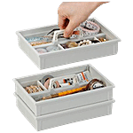 Buy Inomata Multipurpose Storage Box With Compartments & Slide-Out Tray ...