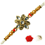 Buy Creative Space Kundan Rakhi With Tika Set Online at Best Price of ...
