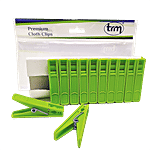 Buy Trm Premium Plastic Hanging Cloth Drying Clips - 2mm, Green Online ...