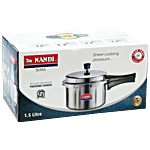 Buy NANDI Aluminium Outer Lid Pressure Cooker - Bakelite Handle, Silver ...