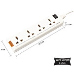 Buy Havells Four-Way Extension Board & Wire - 10V, Heavy Duty, White ...