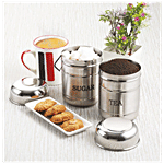 Buy Neelam Stainless Steel Tea & Sugar Container/Canister/Condiment ...