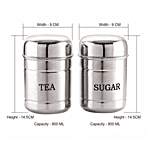 Buy Neelam Stainless Steel Tea & Sugar Container/Canister/Condiment ...