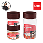 Buy Cello Stackable Plastic Storage Containers - Modustack, Maroon ...