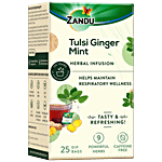 Buy ZANDU Tulsi Ginger Mint Ayurvedic Infusion/Kadha - Herbal Tea For ...