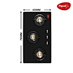 Buy Pigeon by Stovekraft Infinity - 3 Burner Gas Stove, Cooktop With ...