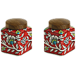 Buy ExclusiveLane Ceramic Multi Utility Storage Jars/Containers - Mughal Cuboidal Pair, Floral ...