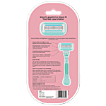 Buy SIRONA Reusable 4 Blade Cartridge Hair Removal Body Razor for Women ...