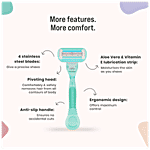 Buy SIRONA Reusable 4 Blade Cartridge Hair Removal Body Razor for Women ...