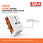 Buy GM 3 Pin Universal Multi-Plug - 3012, With Surge Protector ...