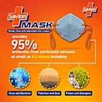 Buy Savlon Mask - With Adjustable Ear Loops, 5 Layers, 95% Protection ...