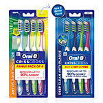 Buy Oral-B Criss Cross Toothbrush - Soft, Anti-Plaque, Removes Up To 90 ...