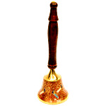 Buy Decan Brass Mandir Bell With Wooden Handle - Elegant, Premium ...