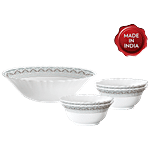 Buy Larah by Borosil Classic Opal Ware Pudding Set - Microwave Safe ...