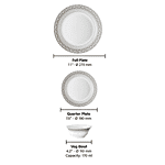 Buy Larah by Borosil Dinner/Crockery Set - Opalware, Classic, White ...