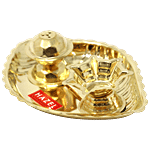 Buy HAZEL Shank Karma Brass Pooja Thali Brass For Prayer & Home Decor ...