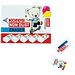 Buy Kores Non-Dust Eraser Box - Break Resistant, Non-Messy Online at ...