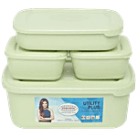 Buy Asian Utility Plus Container - Shrink, Flora, Olive Green, Plastic ...