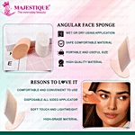 Buy Majestique Elliptical-Angular Shaped Face Sponge - Soft, Beauty ...