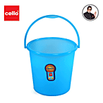 Buy Cello Deluxe Bucket - Frosty, Blue, Strong Body, Sturdy Handle ...