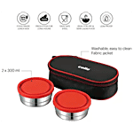 Buy Cello Eco Bite Lunch Box - Stainless Steel, Red, For Office ...