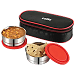 Buy Cello Eco Bite Lunch Box - Stainless Steel, Red, For Office ...