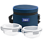 Buy Treo Health First Lunch/Tiffin Box - Round, Glass Container ...